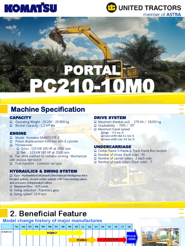Komatsu PC210-10M0 Specifications Overview | PDF | Horsepower | Engines
