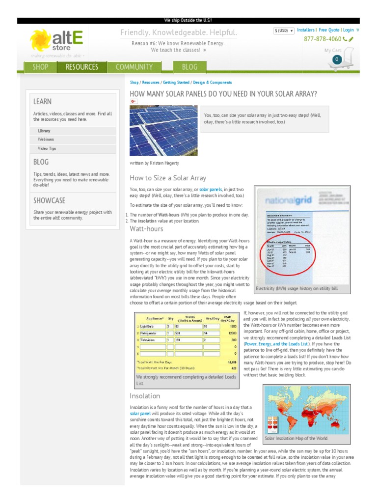 WWW Altestore Com Howto How Many Solar Panels Do You Need in Your Solar ...