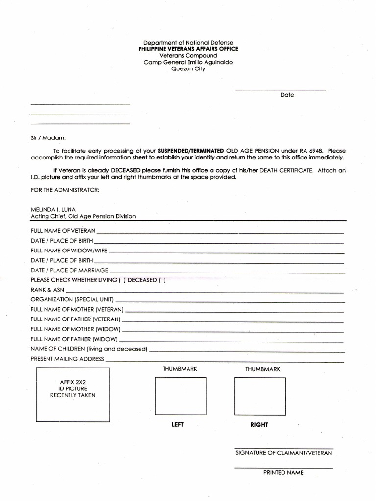Resumption Application Form | PDF