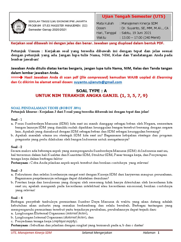 Untuk Nim Terakhir Angka Ganjil (1, 3, 5, 7, 9) | PDF