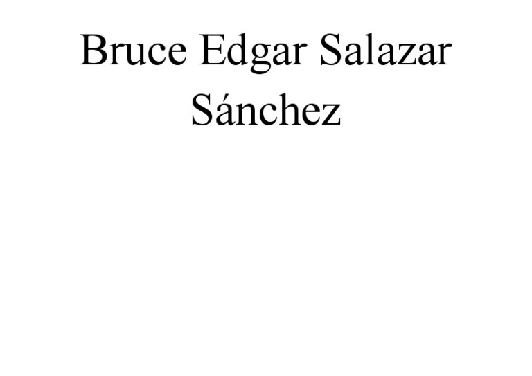 Bruce Edgar Salazar Sánchez | PDF