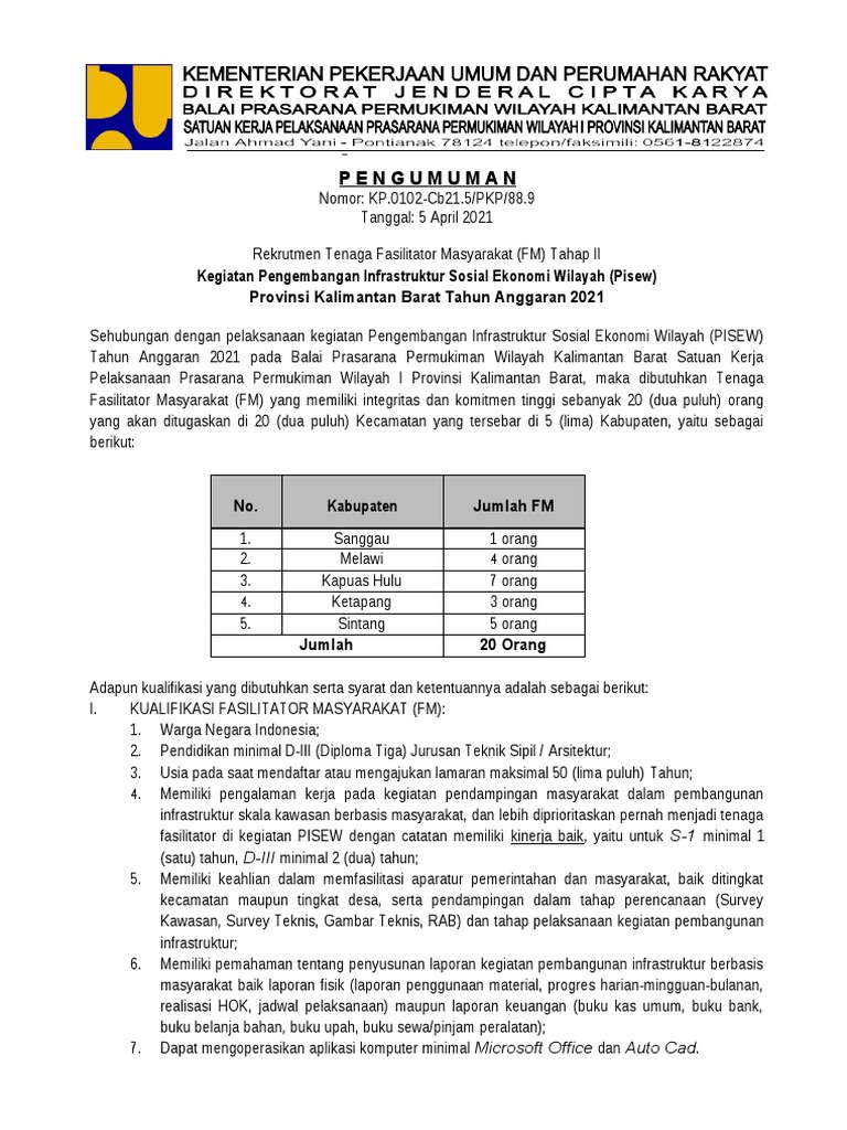 Rekrutmen FM Pisew Tahap II-dikonversi | PDF