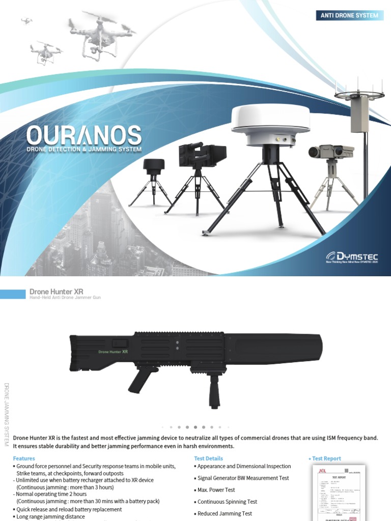 Drone Hunter XR neutralizes drones with long-range jamming | PDF ...