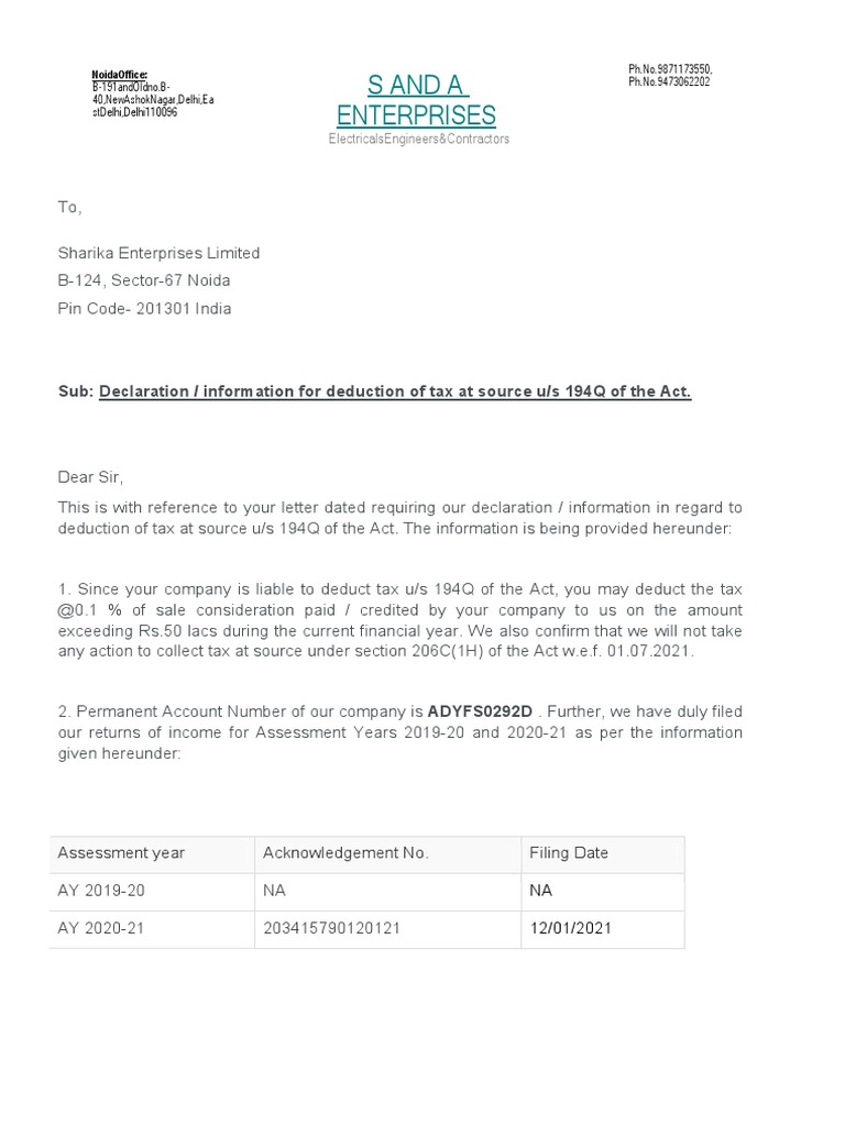 Seller Declaration | PDF