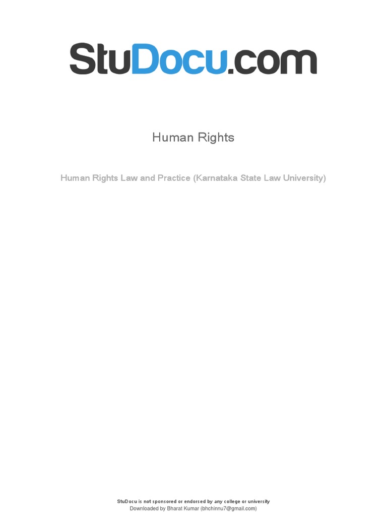 Human-Rights Notes For Exams | PDF | Human Rights | Natural Law