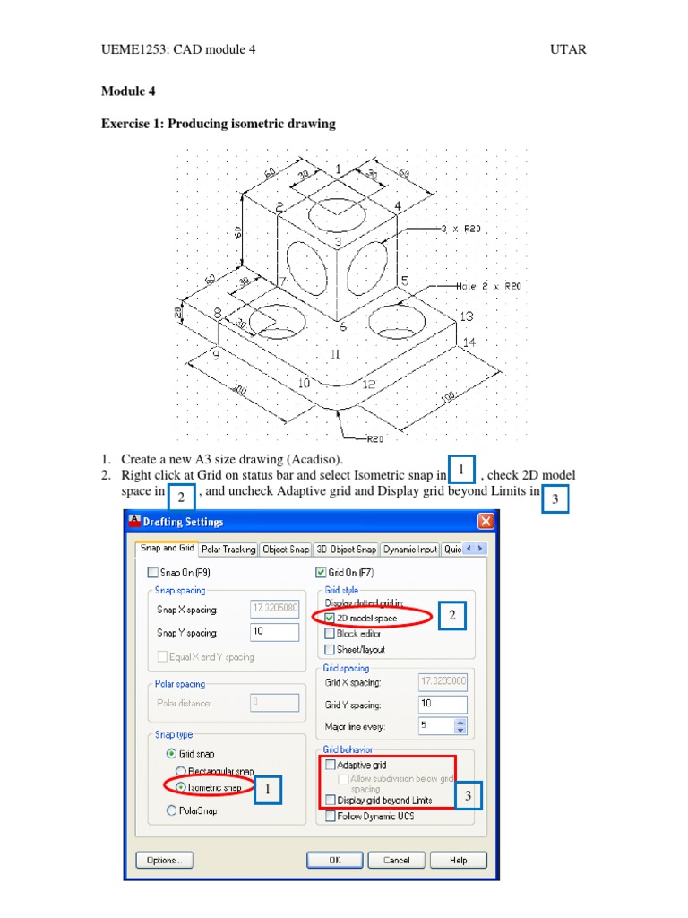 CAD Isometric Drawing | PDF | Angle | Ellipse