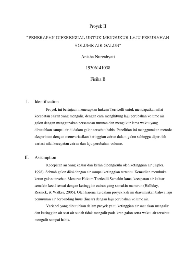 PROYEK 2 Anisha Nurcahyati | PDF | Sains & Matematika