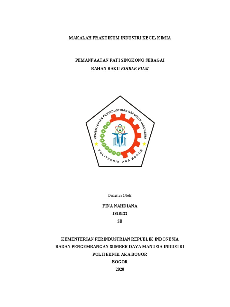 Pembuatan Edible Film Dari Pati Singkong | PDF