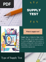 SUPPLY TYPE or SUBJECTIVE TYPE of TEST ITEMS | PDF | Multiple Choice ...
