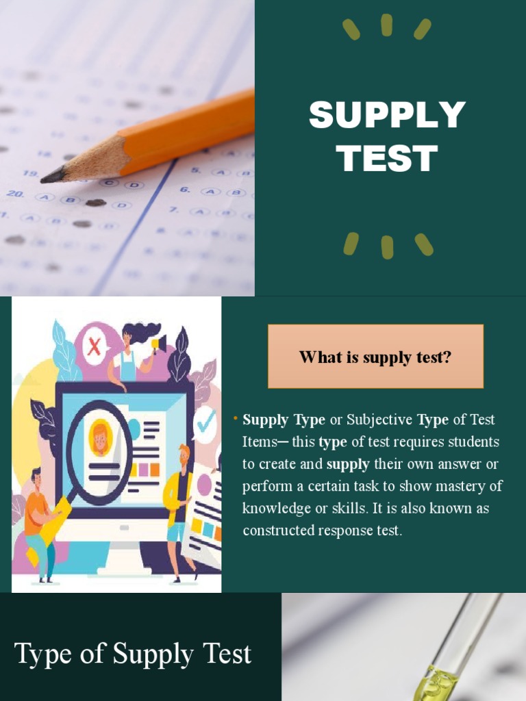 Supply Test | PDF | Question | Knowledge