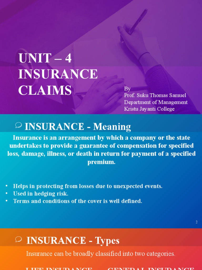 Chapter 4 Insurance Claim | PDF | Insurance | Stocks