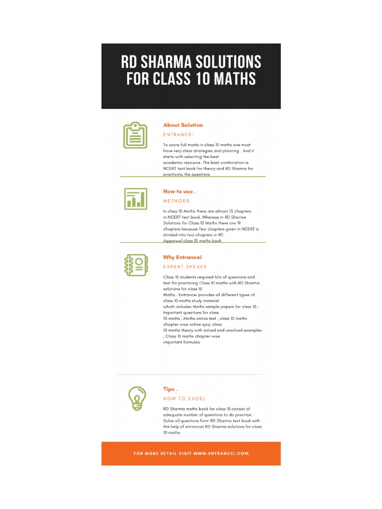 RD Sharma Class 10 Mathematics Solutions | PDF