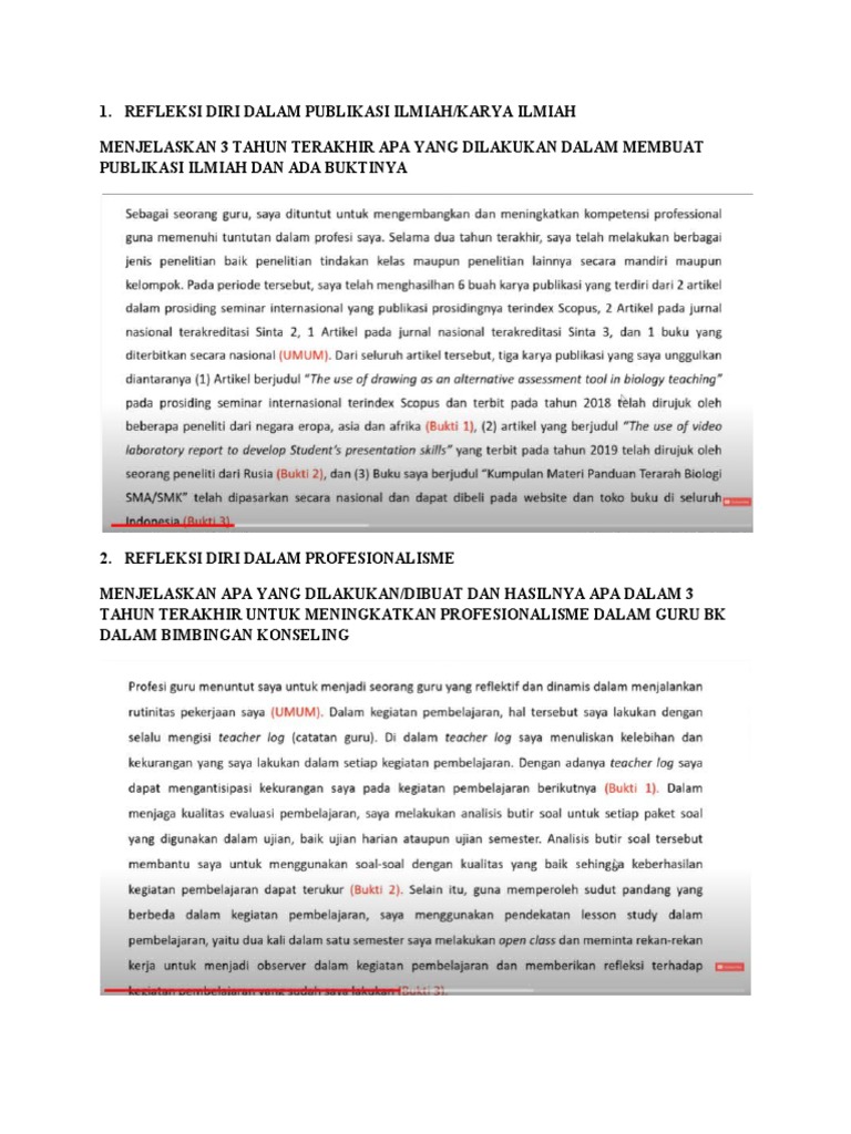 Contoh Refleksi Diri | PDF