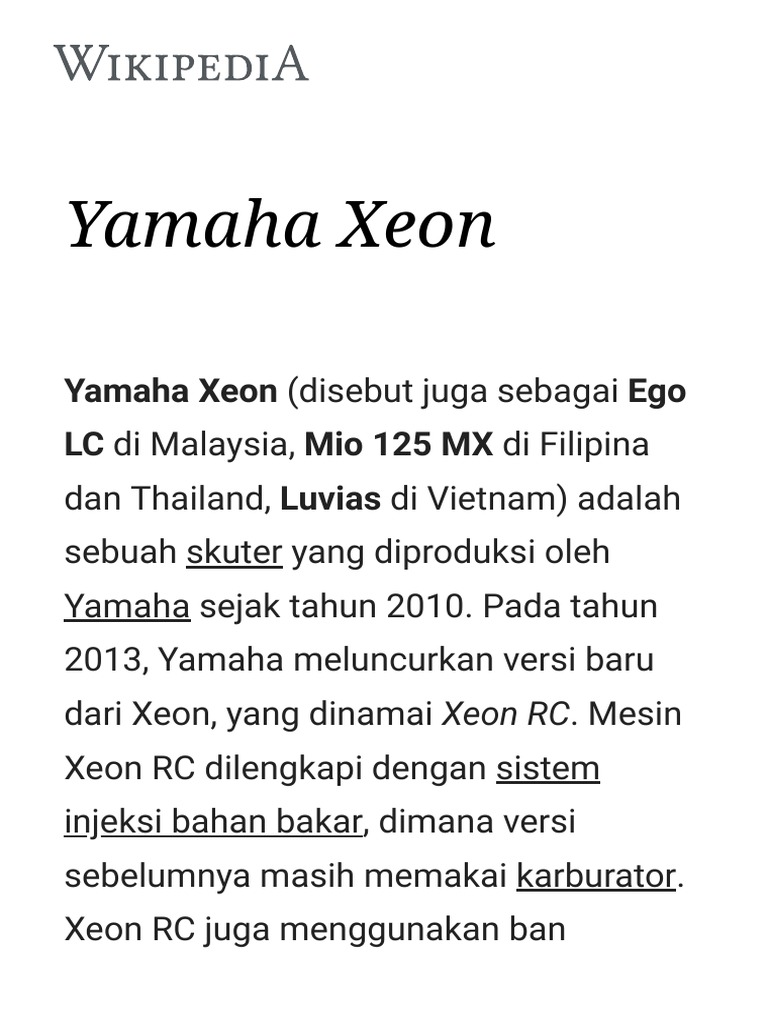 Yamaha Xeon | PDF