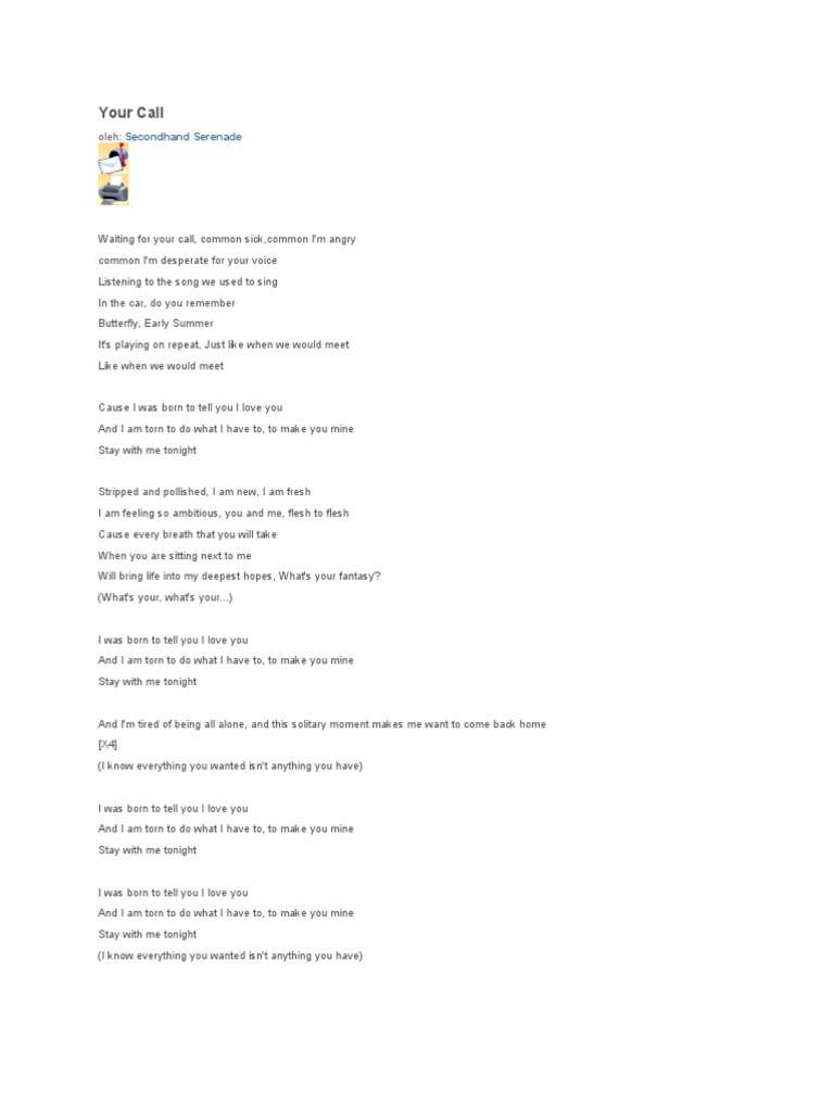 Your Call | PDF | Poetry
