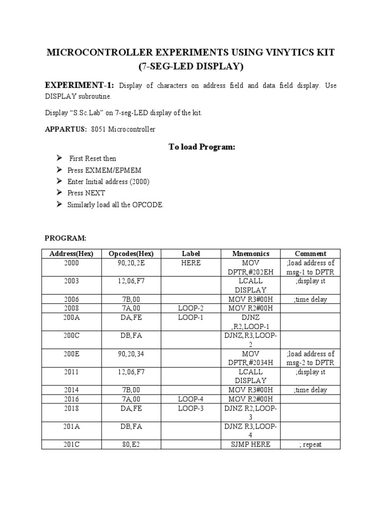 Microcontroller Experiments Using Vinytics Kit | PDF | Computer ... Microcontroller Experiments Using Vinytics Kit | PDF | Computer ...