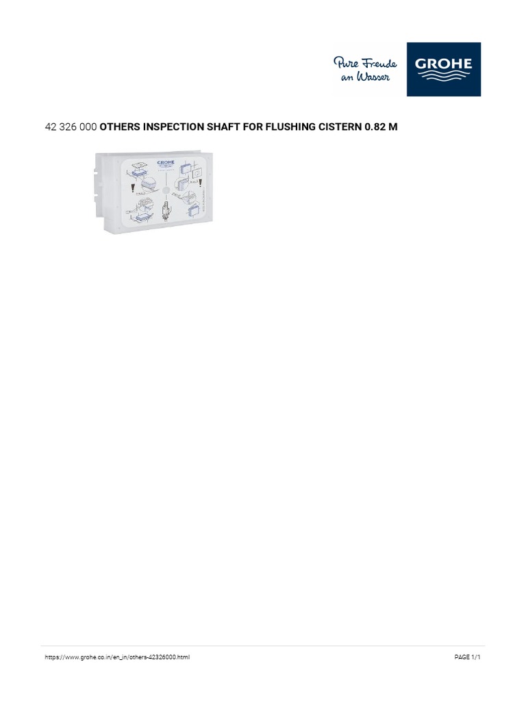 GROHE Specification Sheet 42326000 | PDF | Technology & Engineering