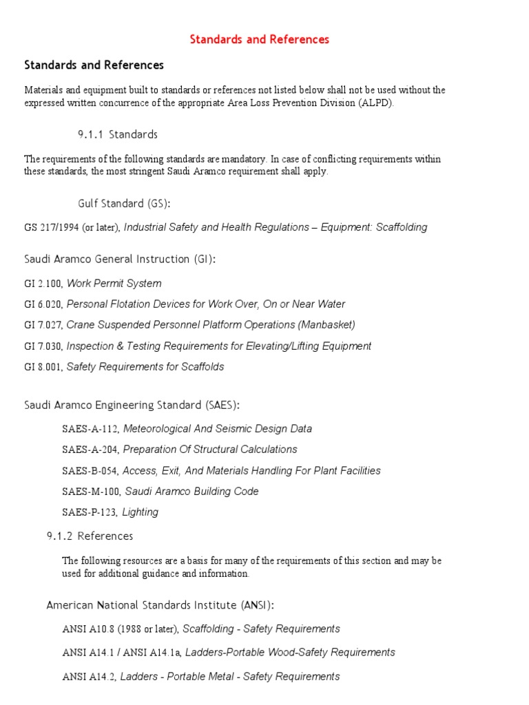 9.3 Standards and References | PDF | Occupational Safety And Health ...