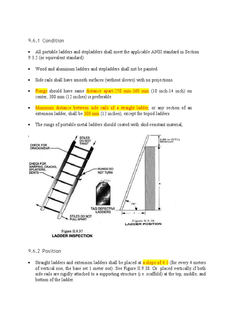 9.6 Portable Ladders and Stepladders | PDF | Ladder | Building Engineering