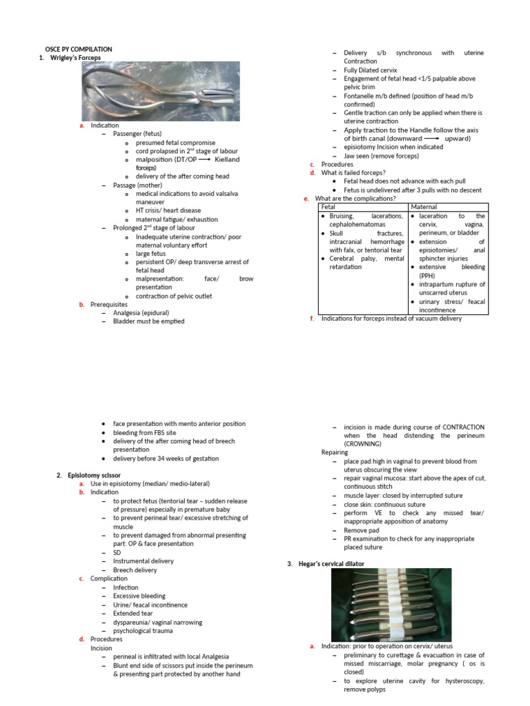 Osce Py Compilation | PDF | Childbirth | Uterus
