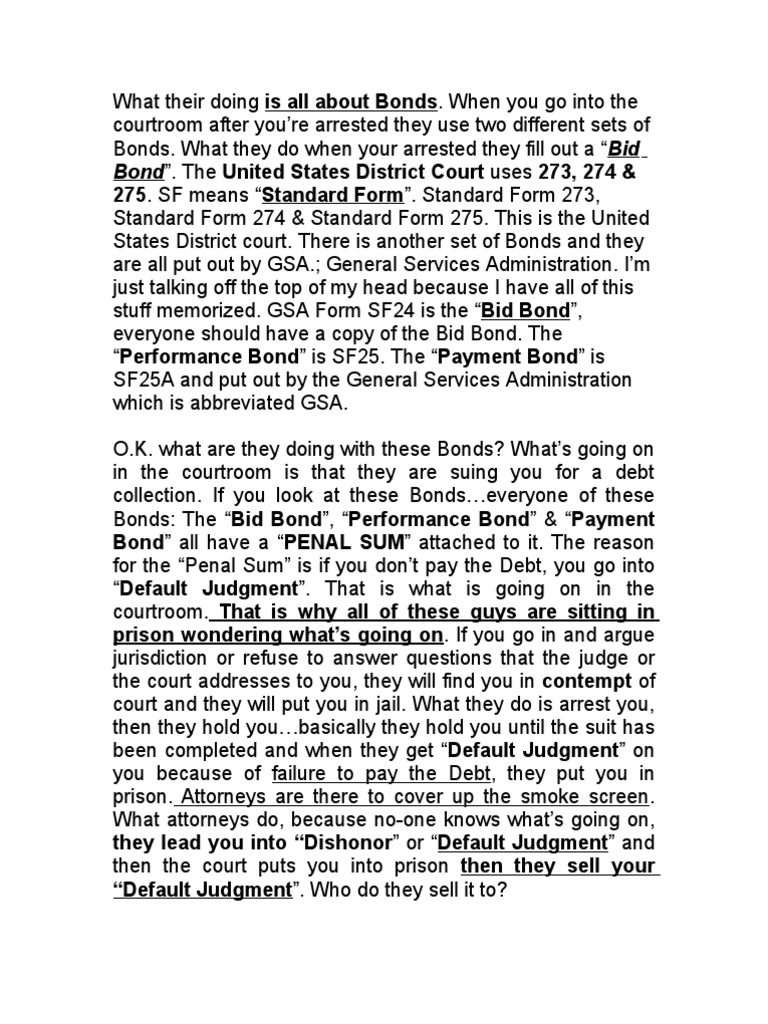 Understanding SF 273 Bonds in Court | PDF | Bonds (Finance) | Federal ...