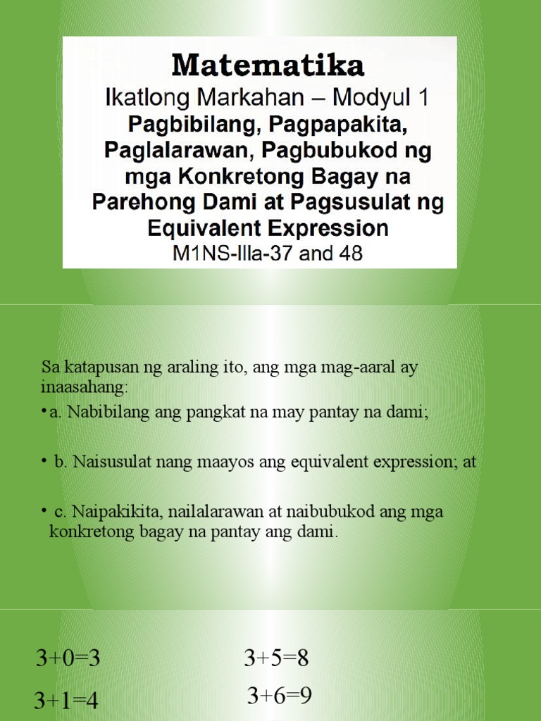 Online Class Math Module 1 | PDF