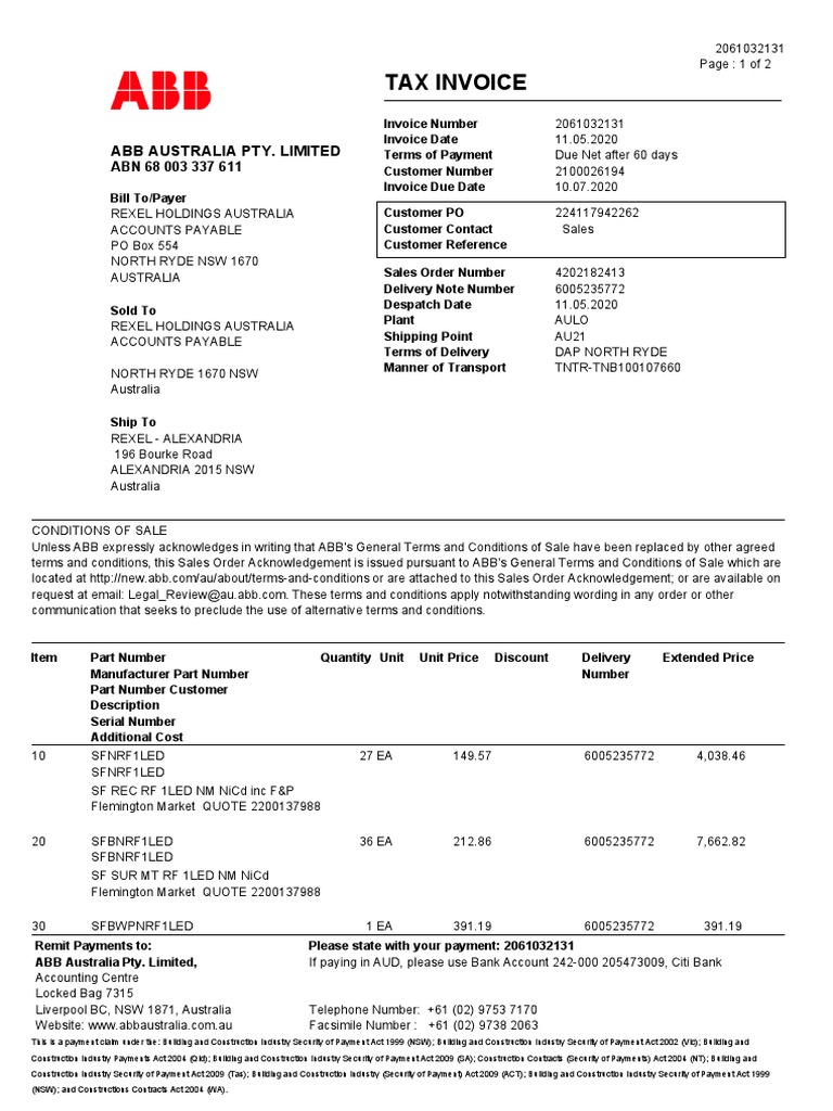 SAP Tax Invoice - Example | PDF | Accounts Payable | Invoice