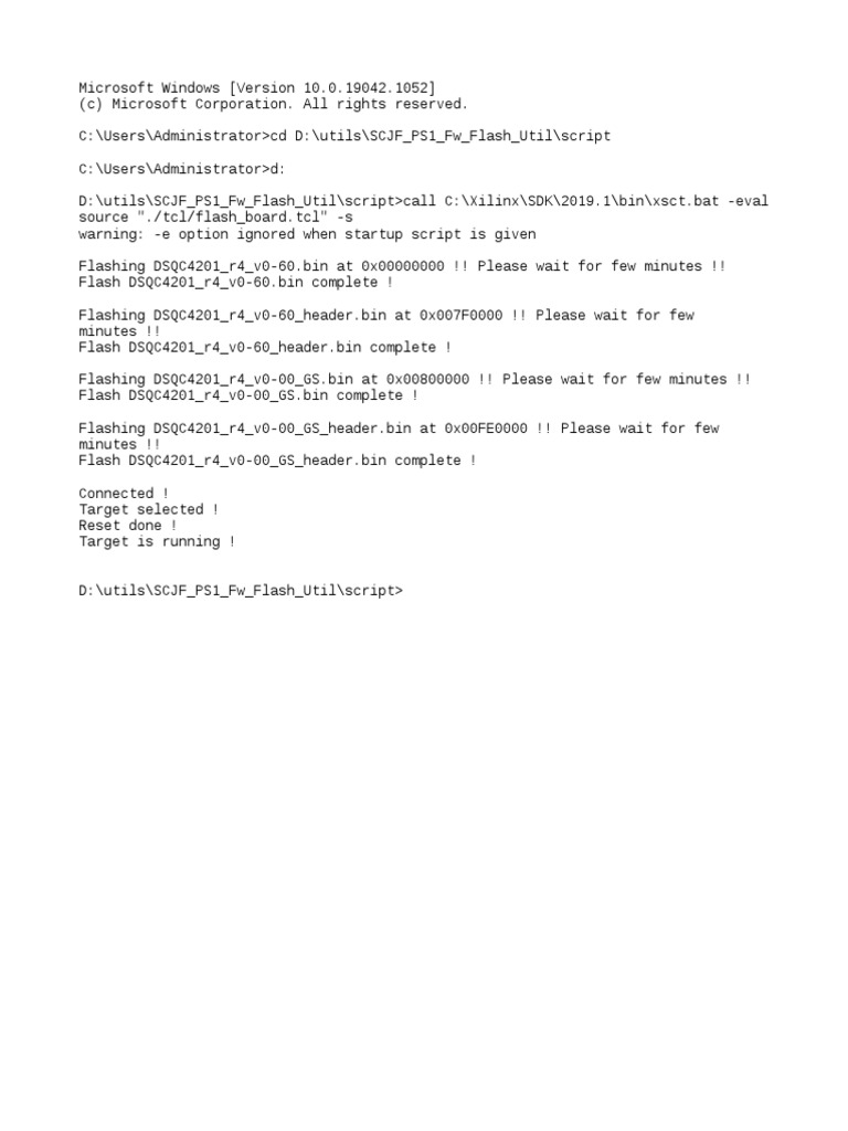 Flash Command Log | PDF