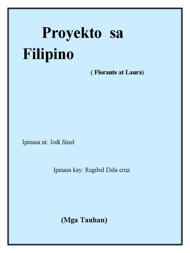 Proyekto Sa Filipino | PDF