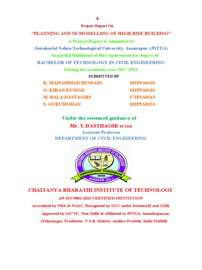 Planning and 3D Modelling of High-Rise Building | PDF | Thesis ...