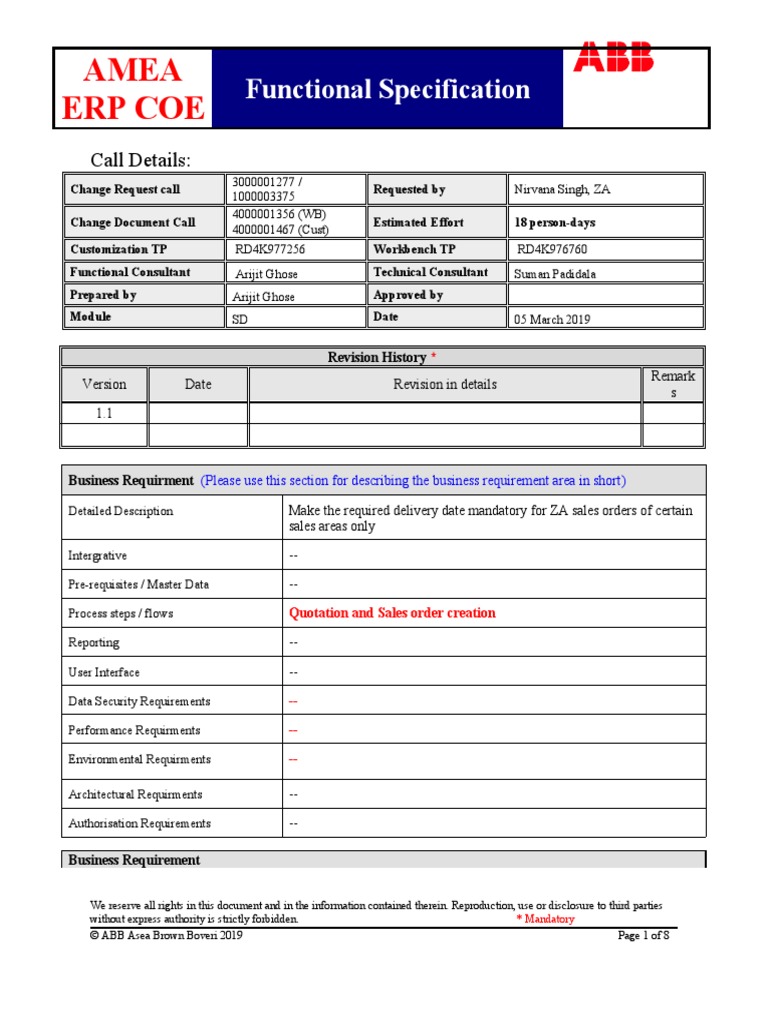 Change in Requested Delivery Date | PDF | Specification (Technical ...