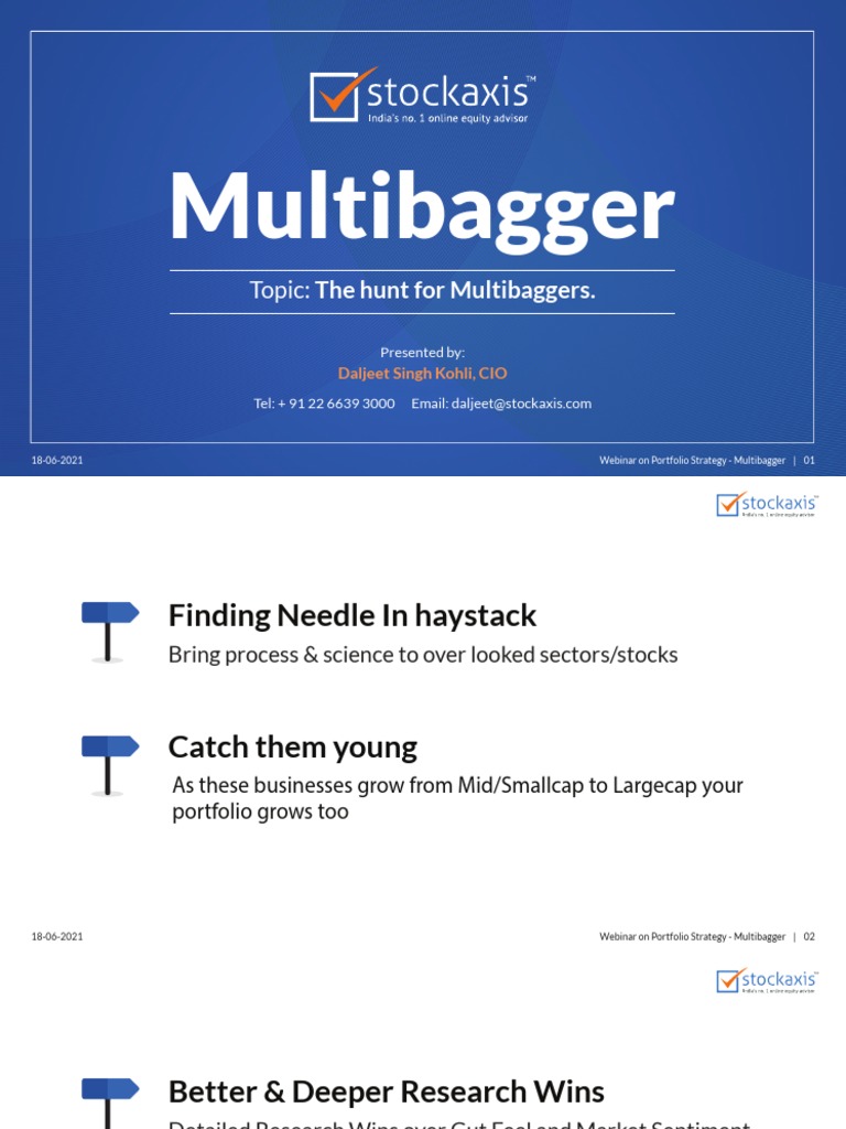 Multibagger: Topic: The Hunt For Multibaggers | PDF | Investor | Investing
