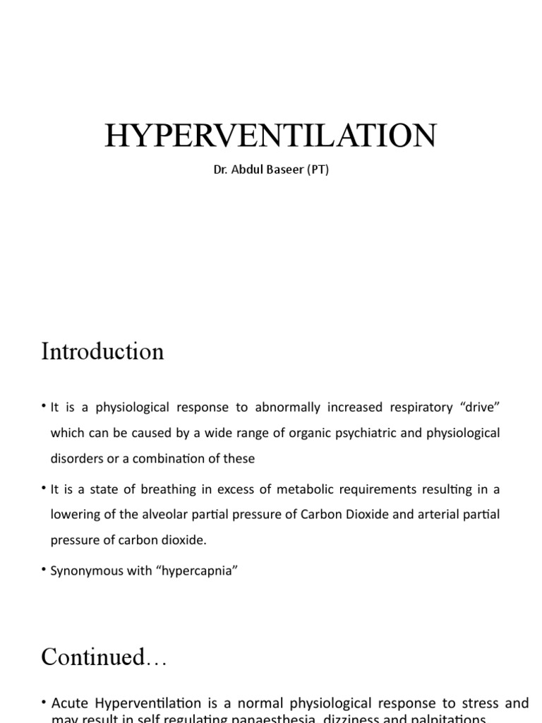 Understanding And Managing Hyperventilation Syndrome A Guide To