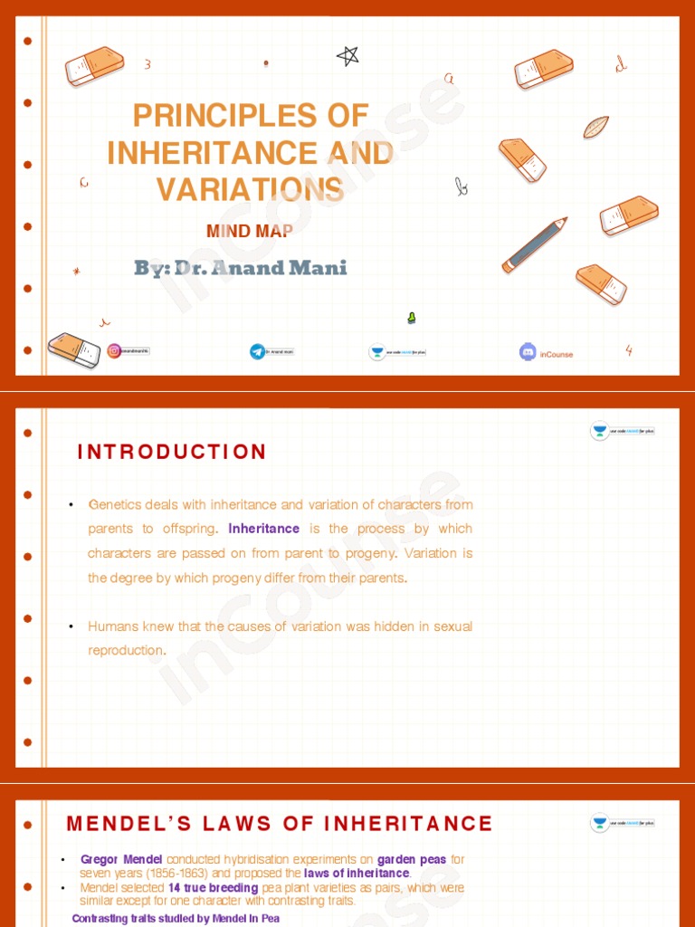 Principles of Inheritance and Variations: By: Dr. Anand Mani | PDF | Dominance (Genetics ...