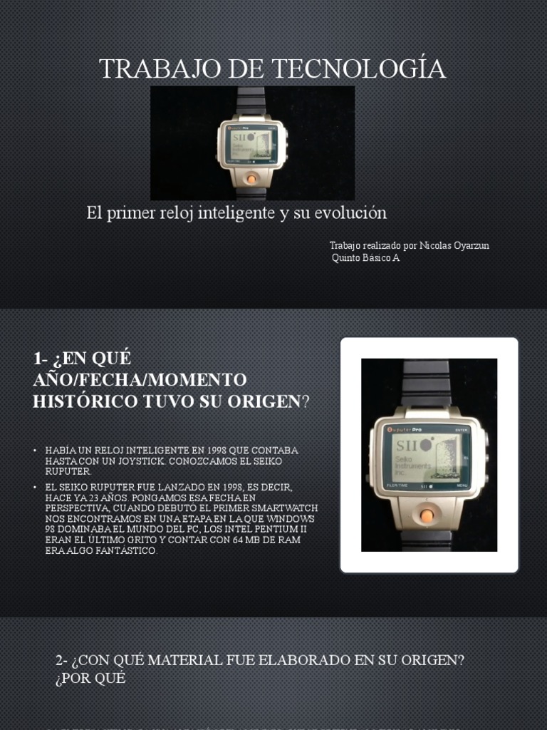 Evolución del Seiko Ruputer: Primer Smartwatch | PDF | Reloj ...