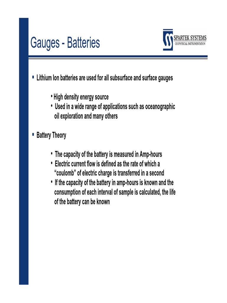 Training - BAtteries | PDF | Physical Sciences | Energy Storage