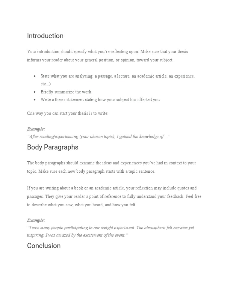 Contemporary World Reflection | PDF