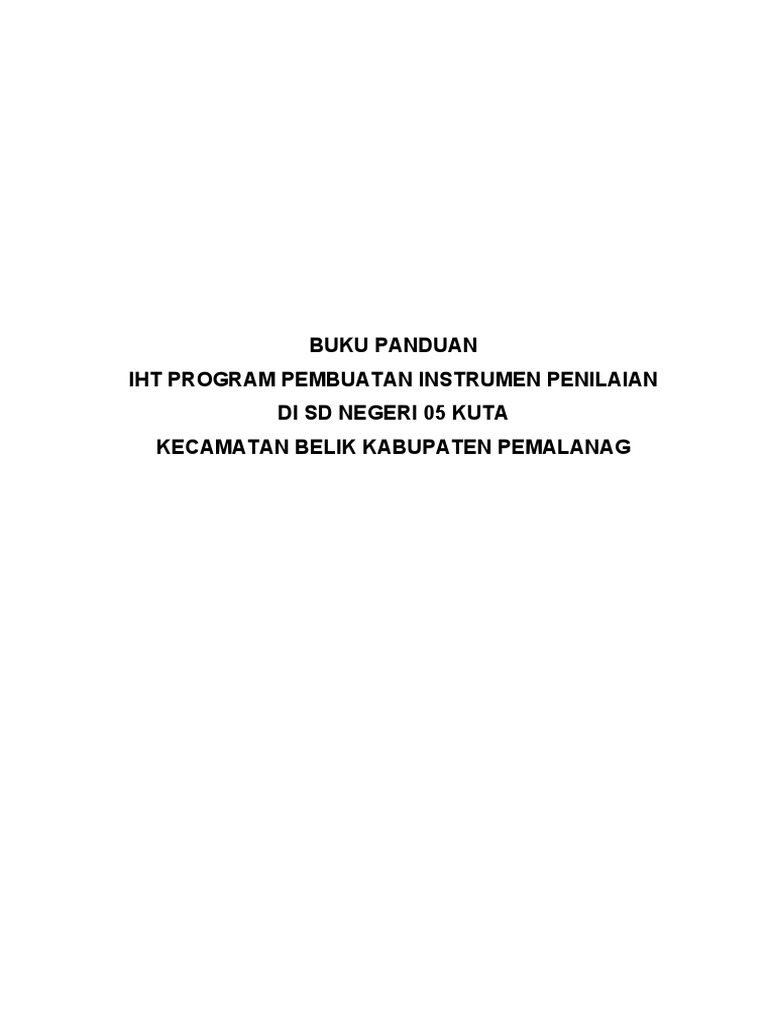 Buku Panduan Iht | PDF | Bisnis