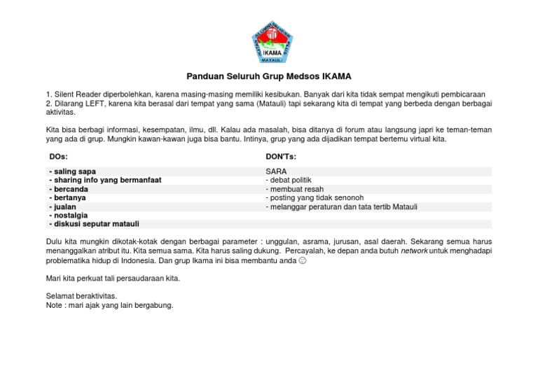 Panduan Media Sosial Ikama | PDF