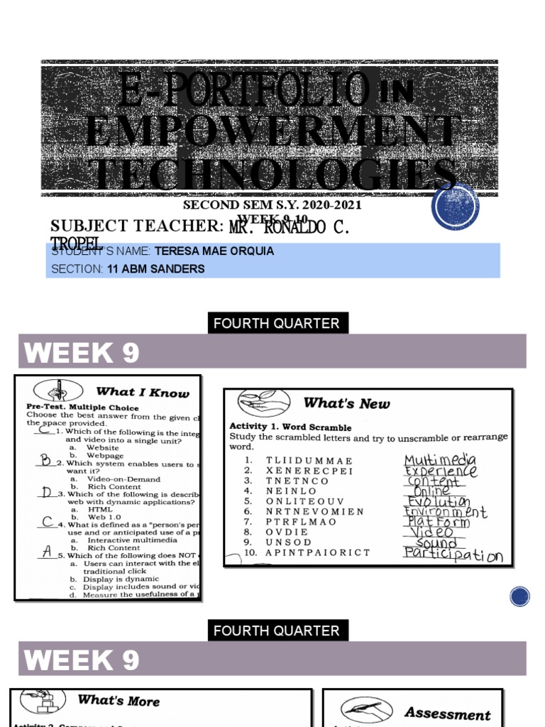 Orquia, Teresa Mae Week9-10 | PDF | Technology & Engineering