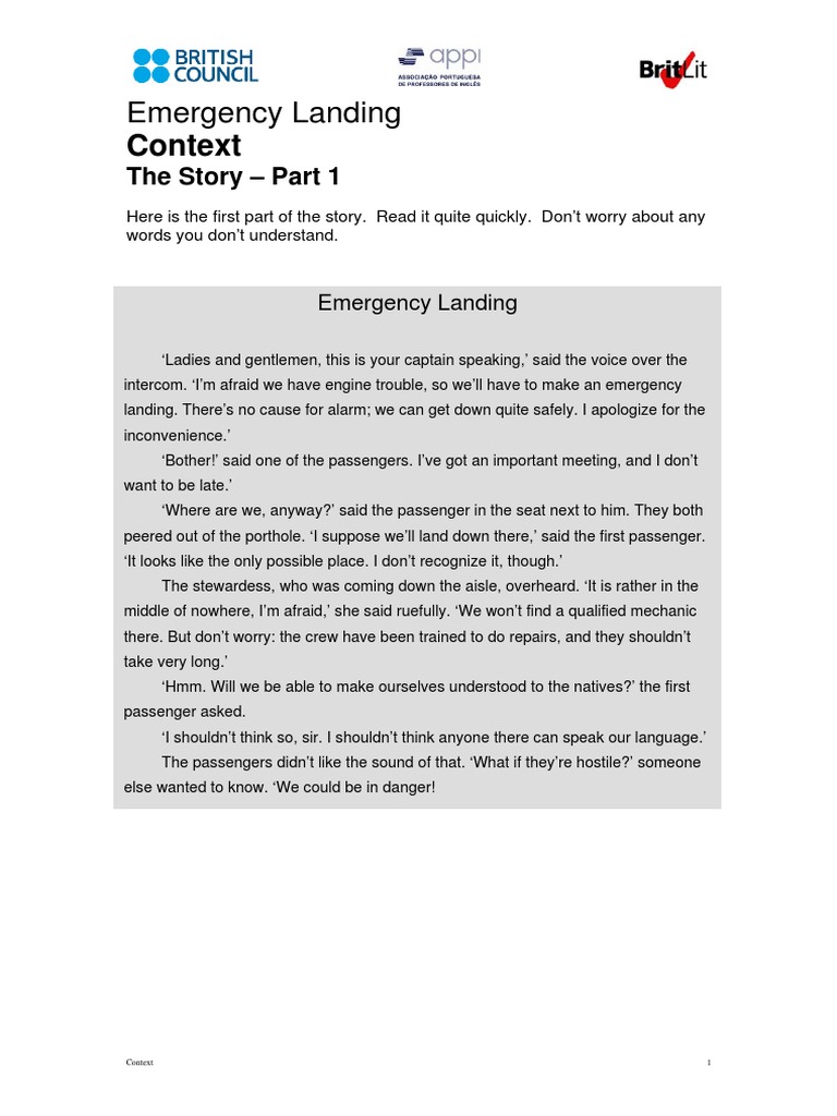 Emergency Landing - 2nd Class Activity | PDF