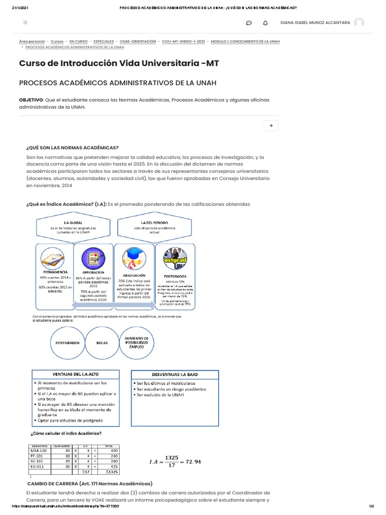 Procesos Académicos Administrativos de La Unah - ¿Qué Son Las Normas ...