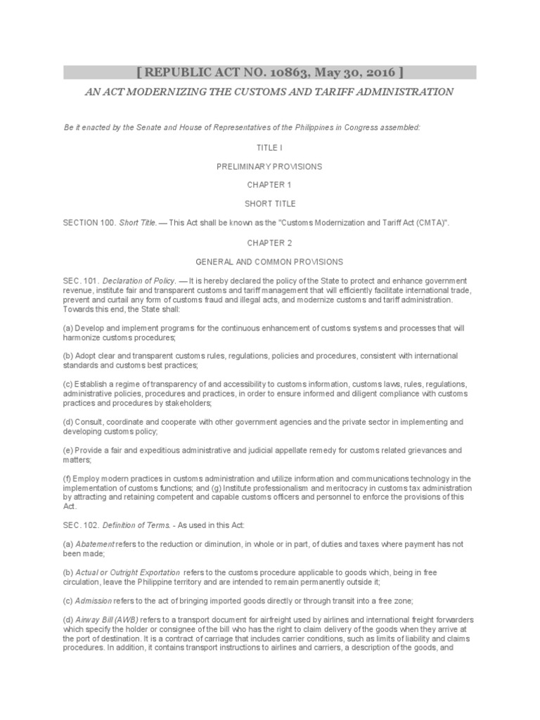 CMTA Ra | PDF | Customs | Cargo