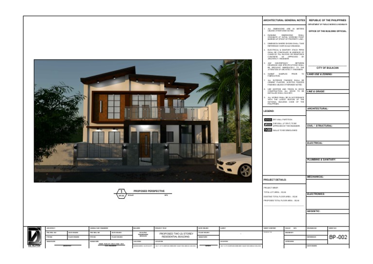 Republic of The Philippines Architectural General Notes | PDF | Real ...