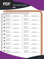 CBSE Class 5 Maths Revision Worksheets (25) - Fractions | PDF | Mathematics