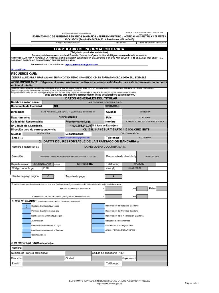 Formulario Ass Rsa Fm099 | PDF | Business