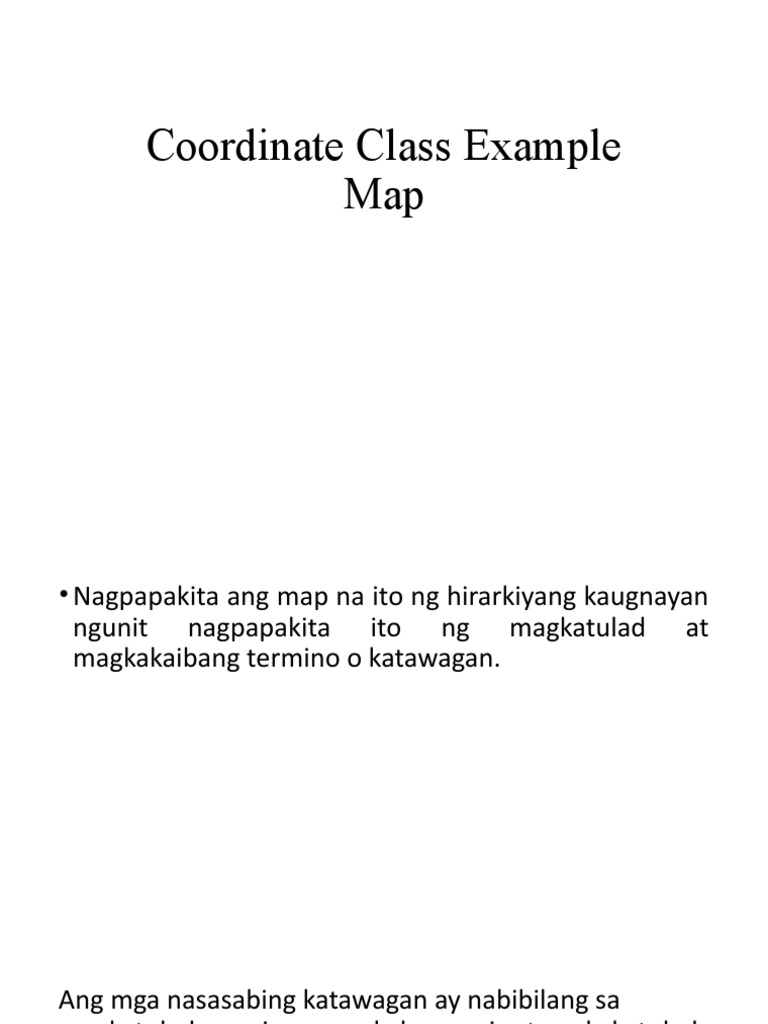 5 Coordinate Class Example Map | PDF