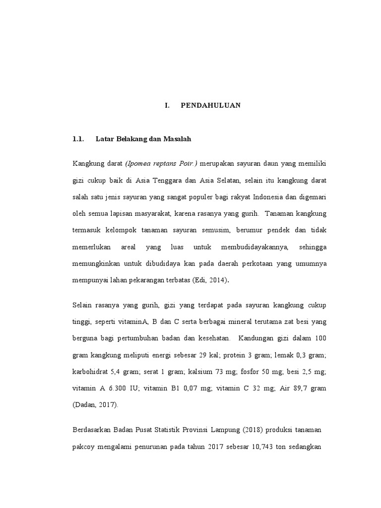 Pengaruh Pupuk Kandang dan POC pada Kangkung | PDF | Sains & Matematika ...