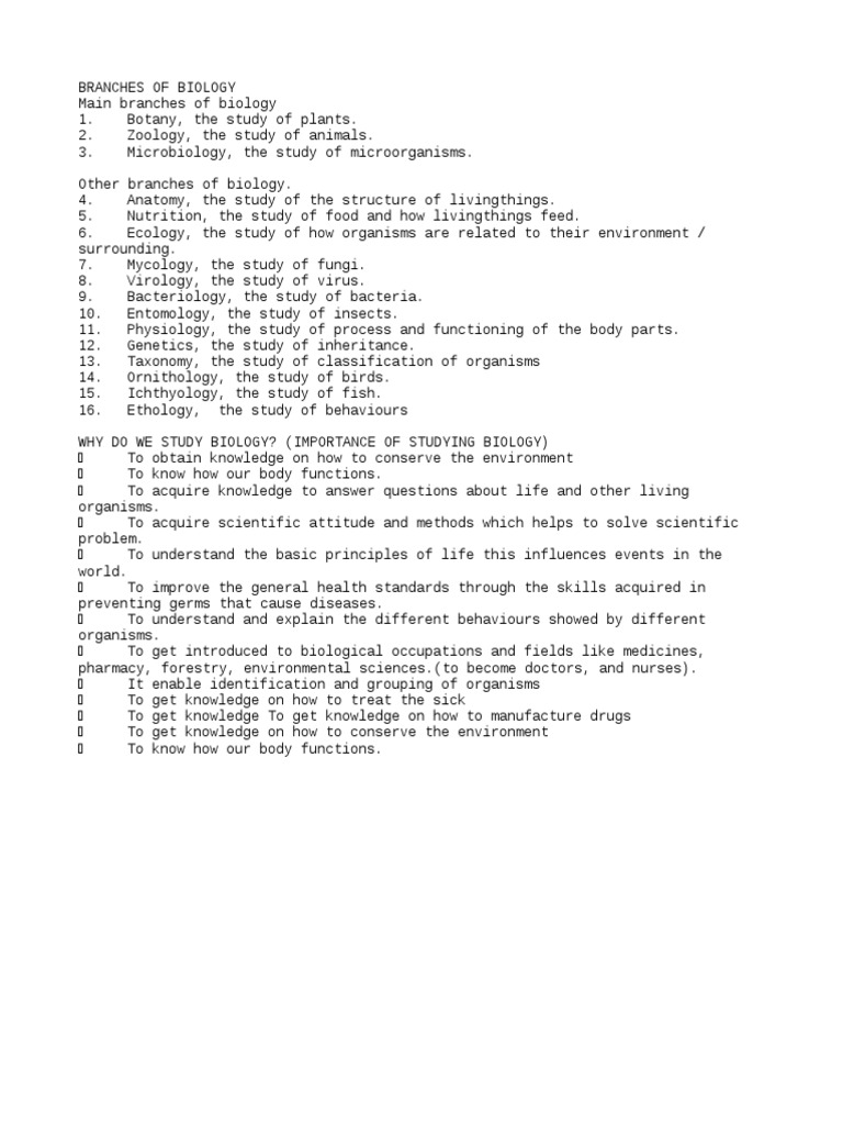 Why We Study Biology | PDF