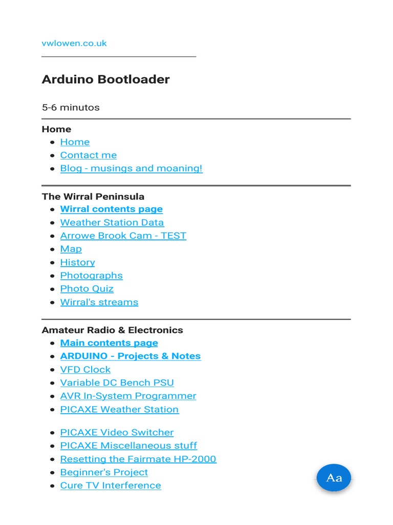 Arduino Bootloader: 5-6 Minutos | PDF | Arduino | Computer Engineering